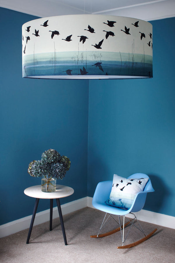 Welsh Reflection EXTRA LARGEcotton lampshade - Anna Jacobs